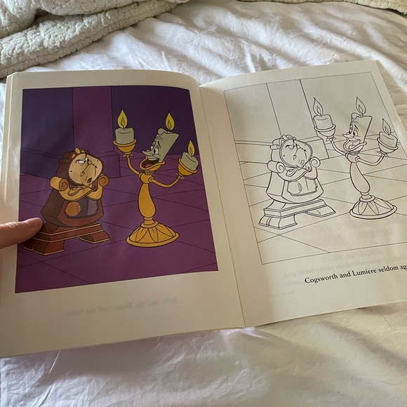 Disney | Other | Vintage 9s Disney Beauty And The Beast Color The ...